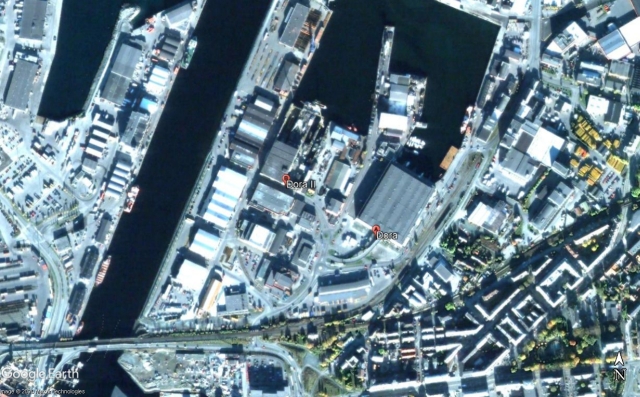 Les bunkers des sous-marins Dora I et Dora II à Nyhavna